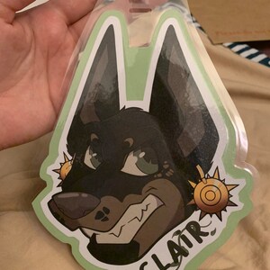 Custom Fursona/furry Convention Badge Printed & Laminated Furry ...