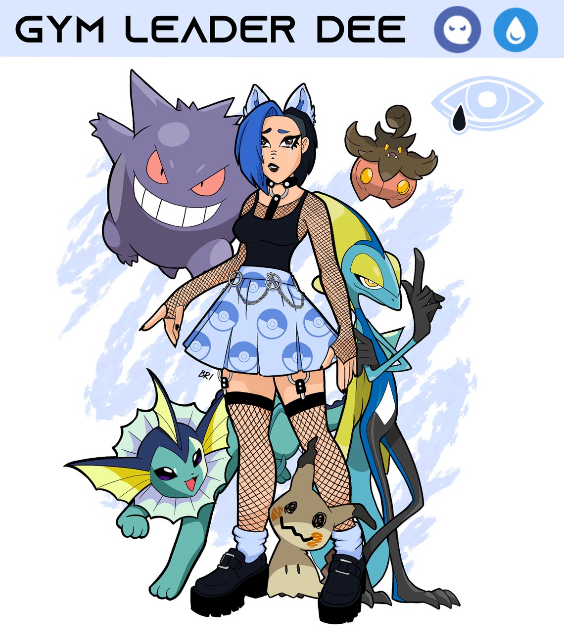 Custom Pokémon Gym Leader Commission Digital Character | Etsy