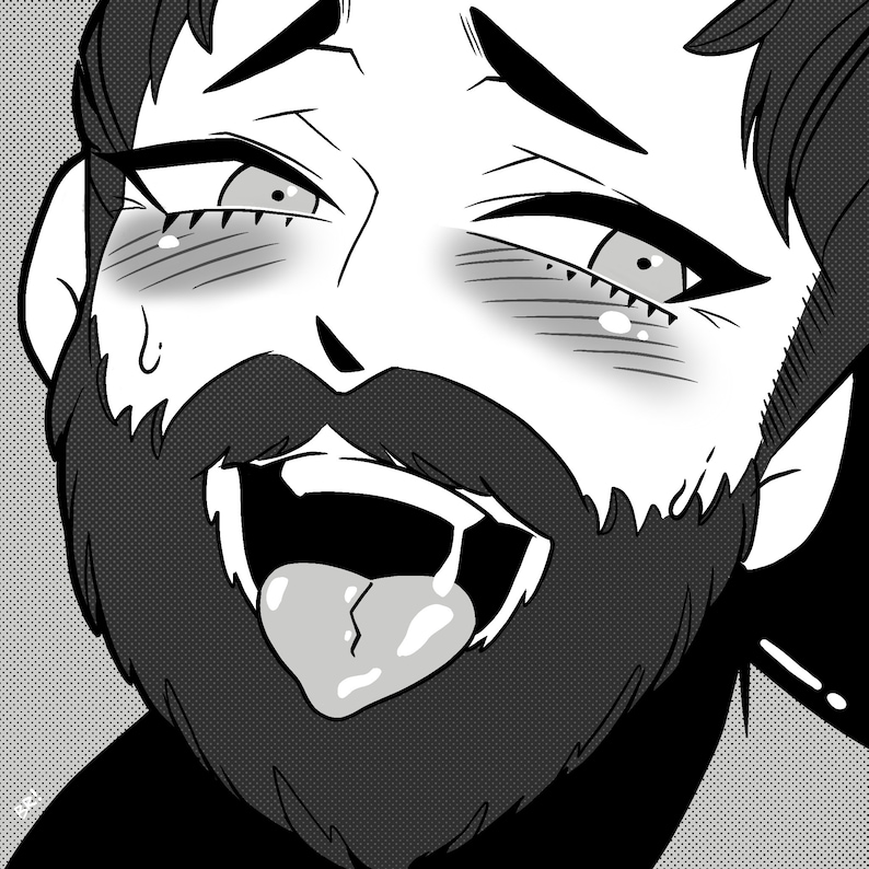 Ahegao Icon Portrait Digital Character Fandom OC | Etsy