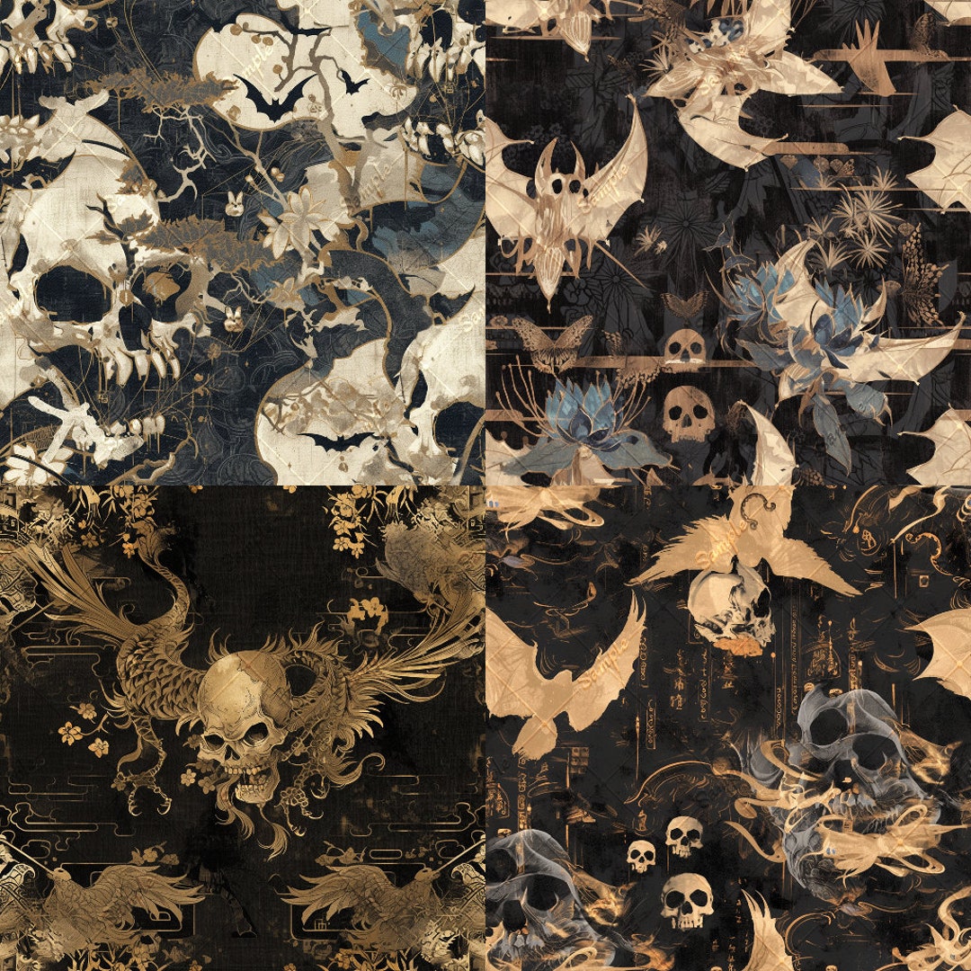 Tang Goth | Ancient Chinese Style Seamless Pattern Set 3 - Etsy