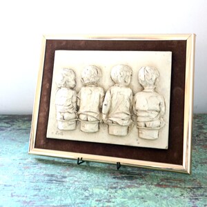 1970s Joseph Zutz Artwork Wall Sculpture Boys Chamber Pots Carved Look ...