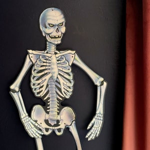 Vintage Beistle Skeleton Die Cut Jointed Arms Legs 3 Foot Tall Skeleton ...