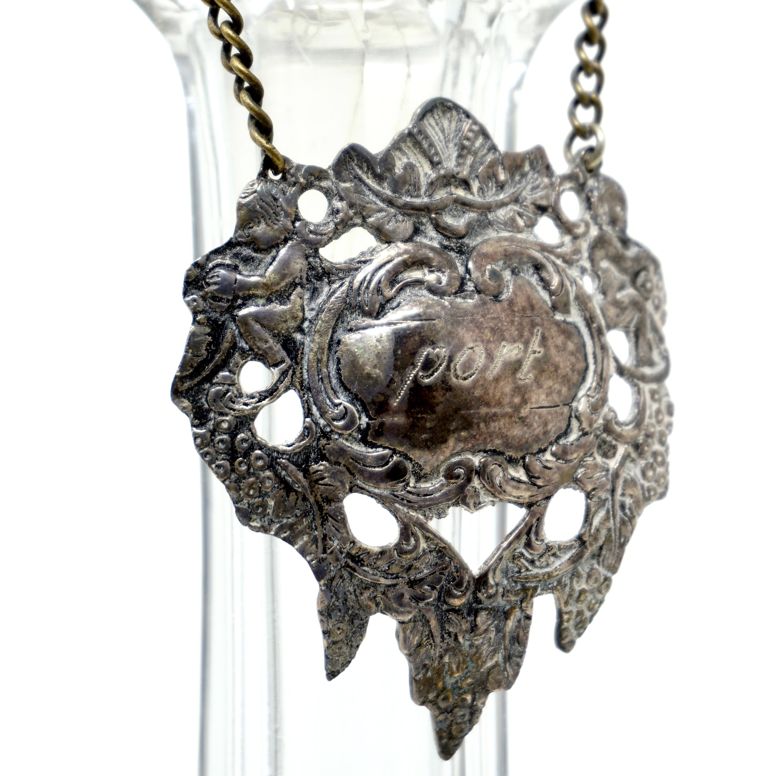 Vintage Port Wine Label Silver Diecast Ornate Bottle Ticket | Etsy