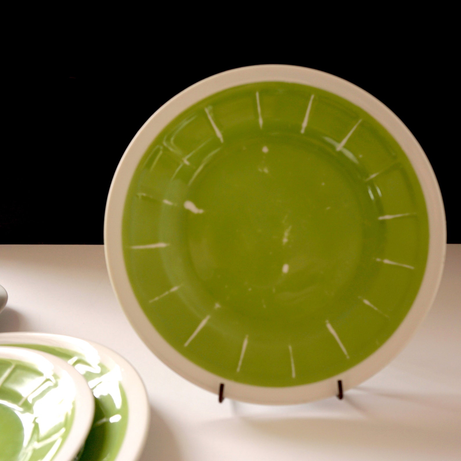 Vintage Green Dinnerware Victoria China Czechoslovakia 1940s - Etsy