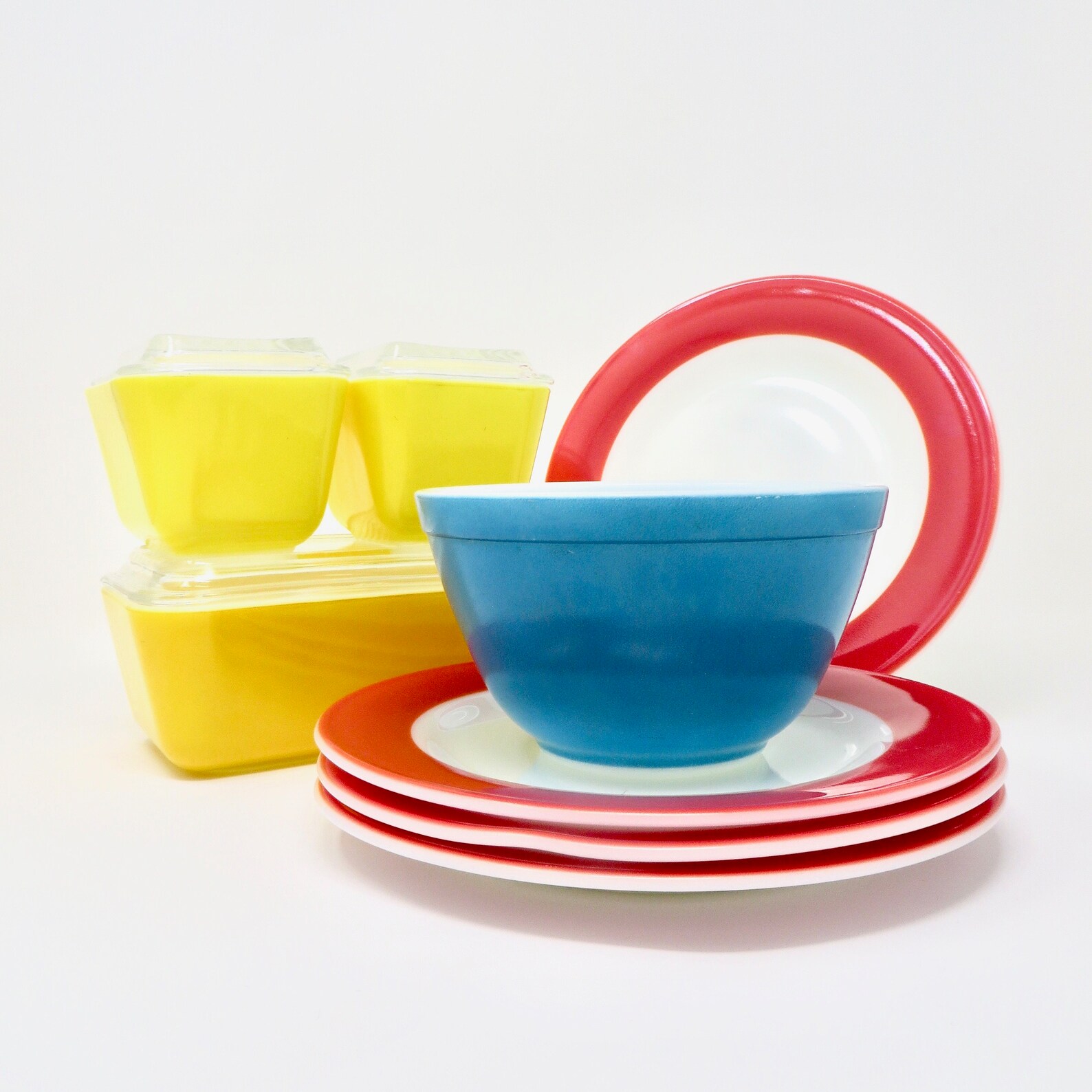 Vintage Pyrex Flamingo Pink Dinnerware Salad Plates 1950s - Etsy