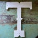 Vintage Letter T Sign Large Wood Cut Out Initial T Chippy - Etsy