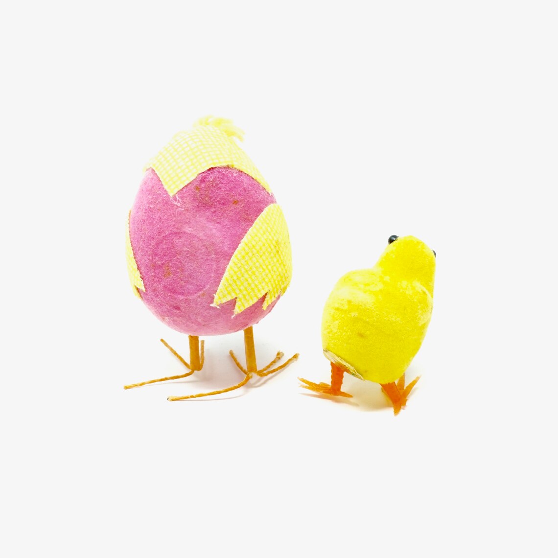 Vintage Easter Chicks Flocked Baby Chicken Plastic Pink Chick - Etsy