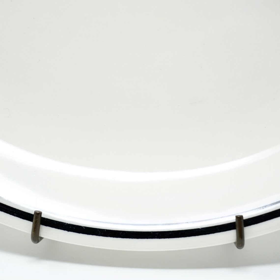 Vintage Dinner Plates White Black Rim Restaurant Ware Buffalo | Etsy