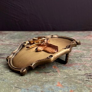 Vintage Buck Belt Buckle Large Brass Buckle Stag Head Medallion Ornate ...