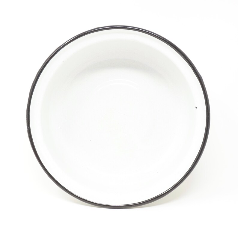 Vintage Enamel Pot Roses Design White Small Shallow Stock Pot | Etsy