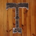 Vintage Letter T Sign Large Wood Cut Out Initial T Chippy - Etsy