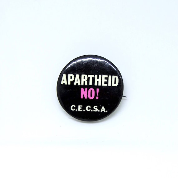 Vintage Anti-apartheid Pin 1980s Apartheid NO South Africa - Etsy