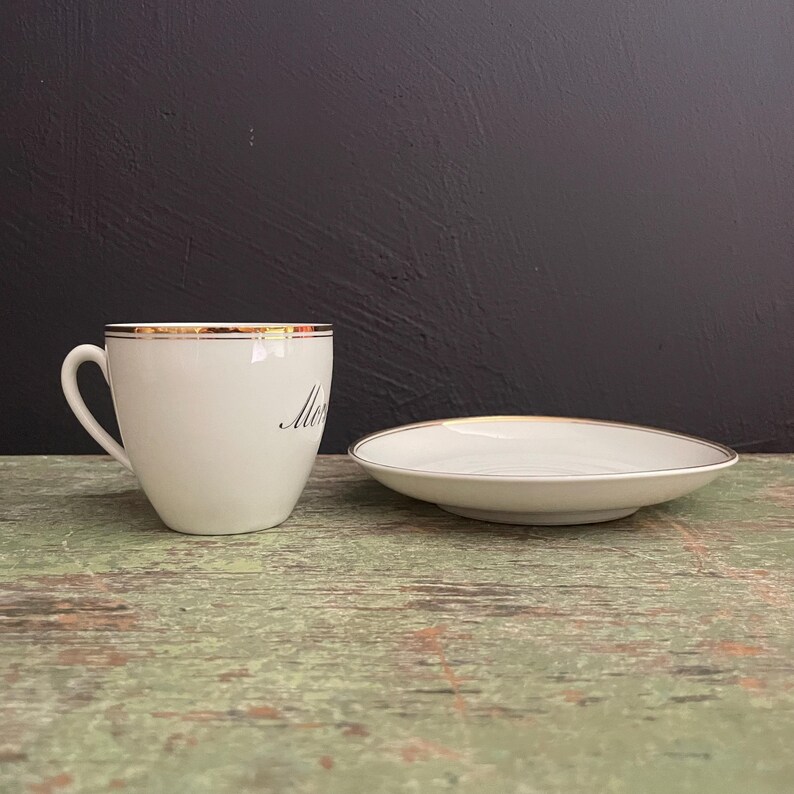Antique Mors Kop Tea Cup With Oval Saucer for Mother's Cup CT Altwasser ...