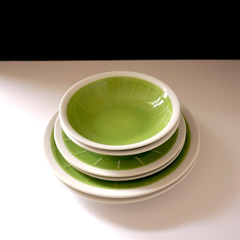 Vintage Green Dinnerware Victoria China Czechoslovakia 1940s | Etsy