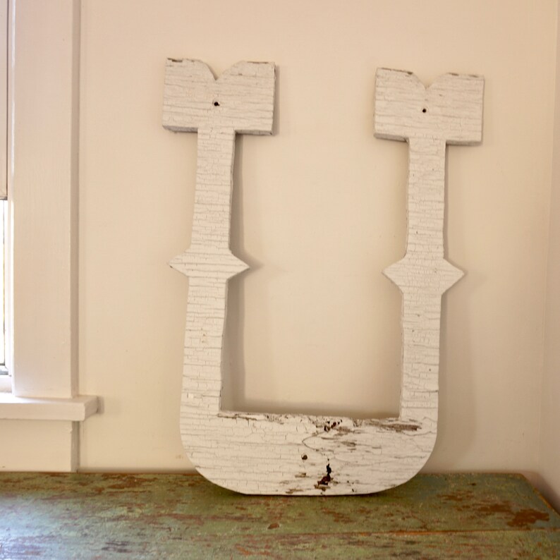 Vintage Letter T Sign Large Wood Cut Out Initial T Chippy - Etsy