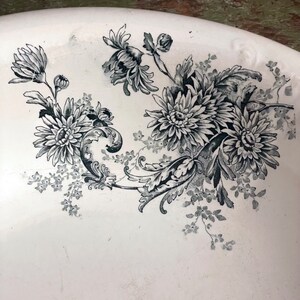 Antique Bowl Buffalo Pottery Chrysanthemum Pattern Wash Basin Bowl 17 ...