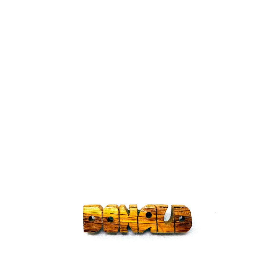 Vintage Donald Pin Wood Name Badge Handmade Personalized for Donald Cut ...