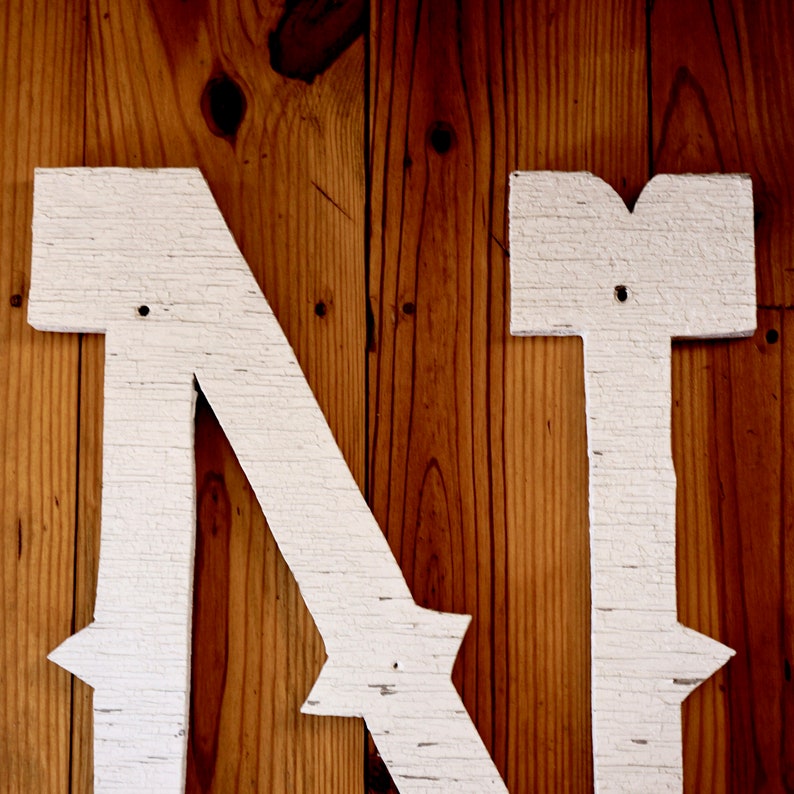Vintage Letter N Sign Large Wood Cut Out Initial N Chippy | Etsy