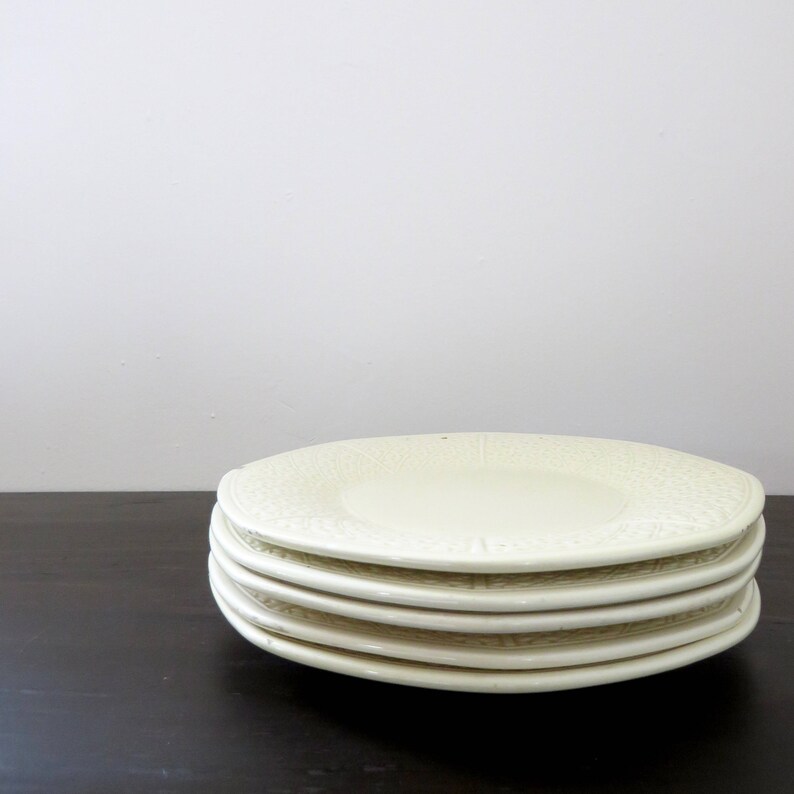 Antique Basket Weave Plates Octagonal White 1910s J.B. & W | Etsy