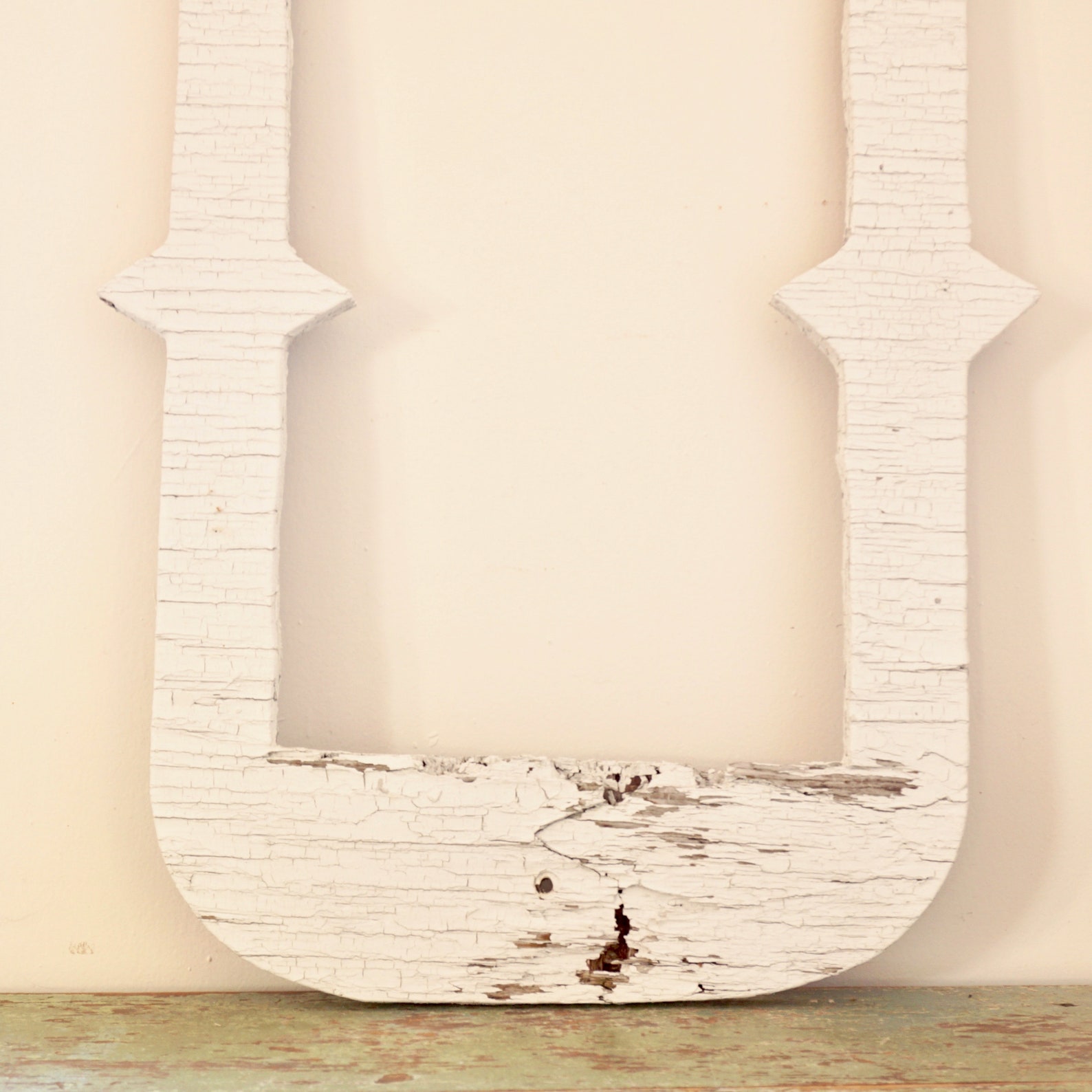 Vintage Letter T Sign Large Wood Cut Out Initial T Chippy - Etsy