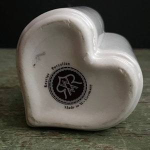 Vintage Heart Vase Teddy Bears German Girl Bear 4 Leaf Clover Small ...