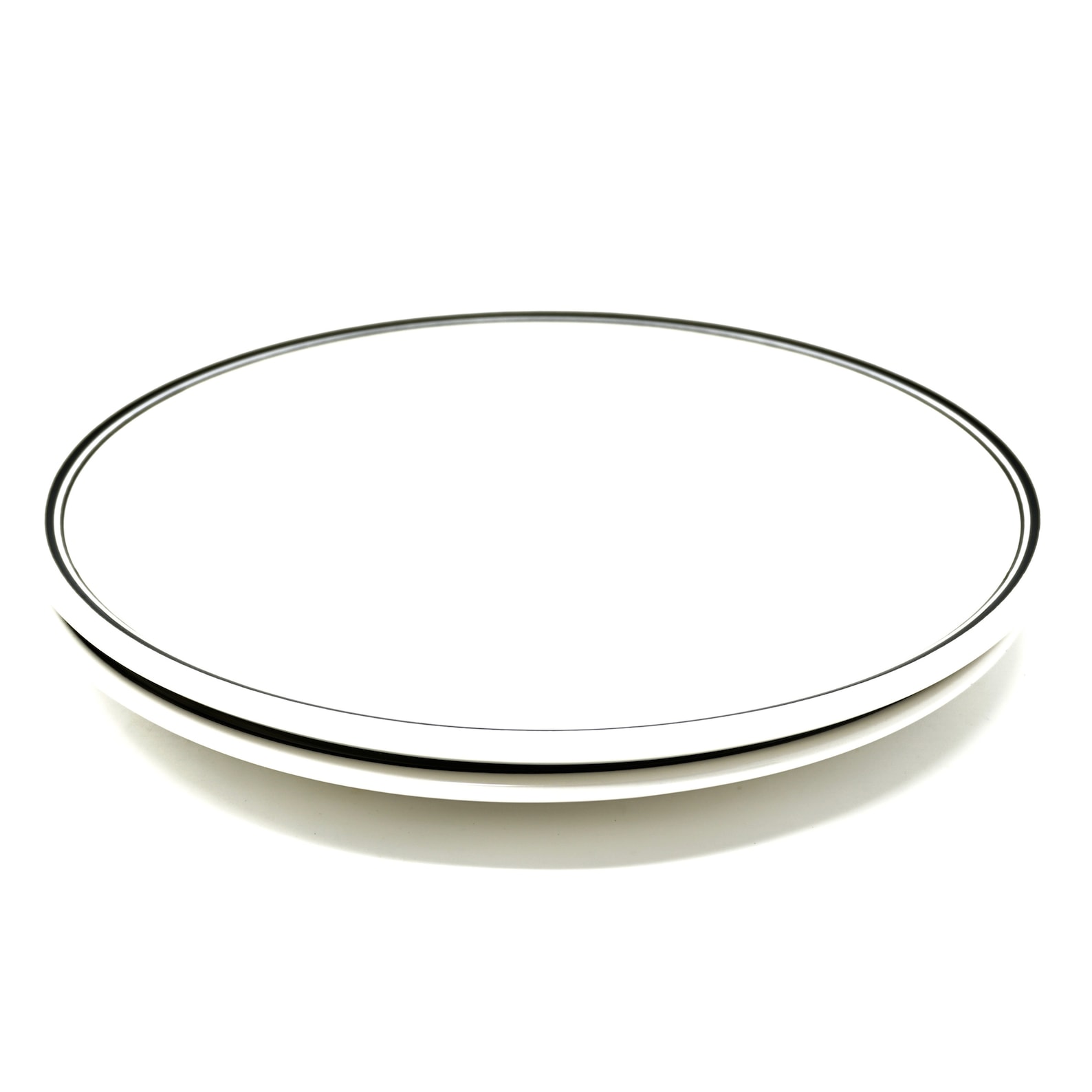 Vintage Dinner Plates White Black Rim Restaurant Ware Buffalo - Etsy