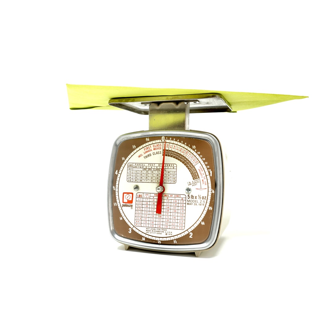 Vintage Scale Postal Weighing Desk Scale 1970s Office Supply Brown Tan ...