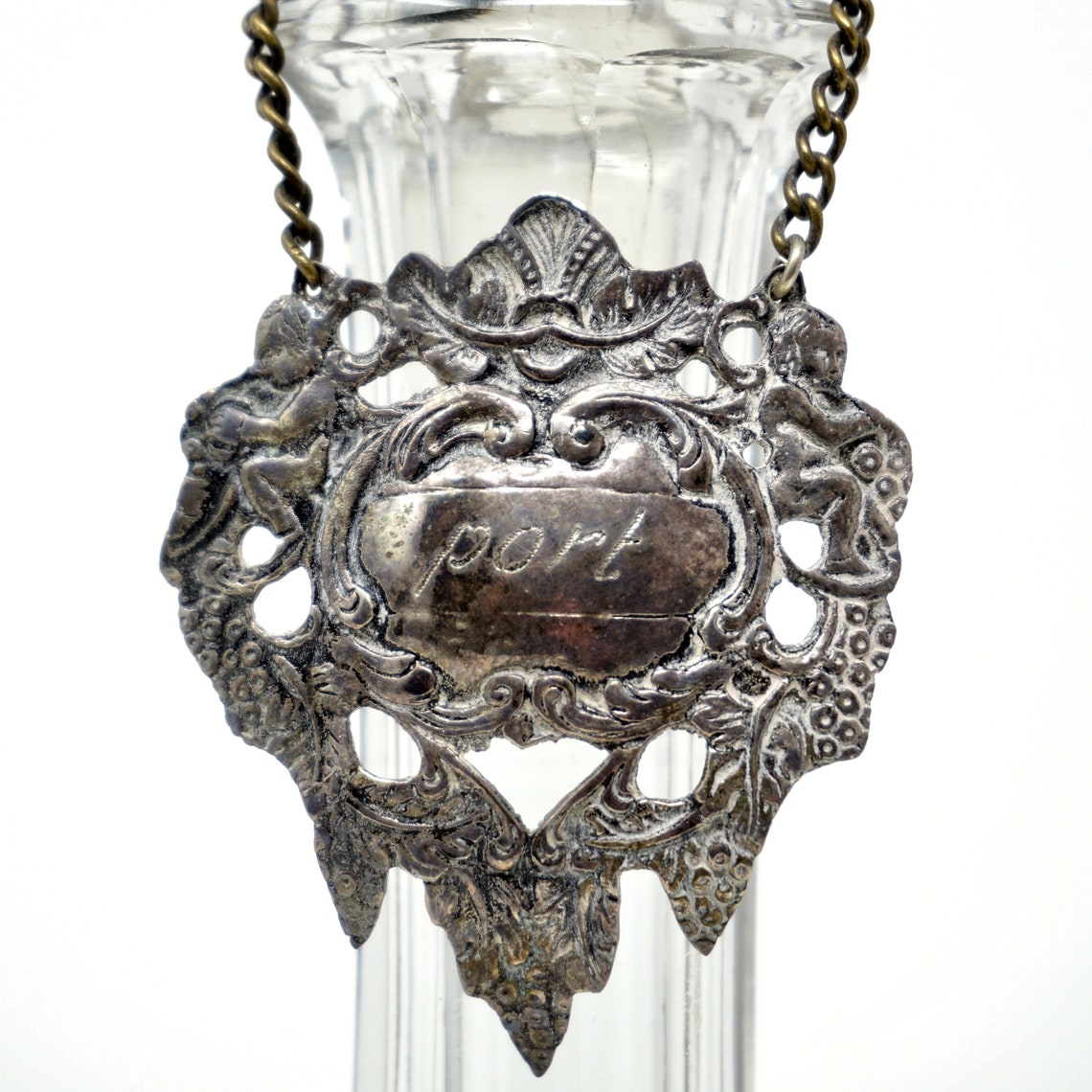 Vintage Port Wine Label Silver Diecast Ornate Bottle Ticket | Etsy