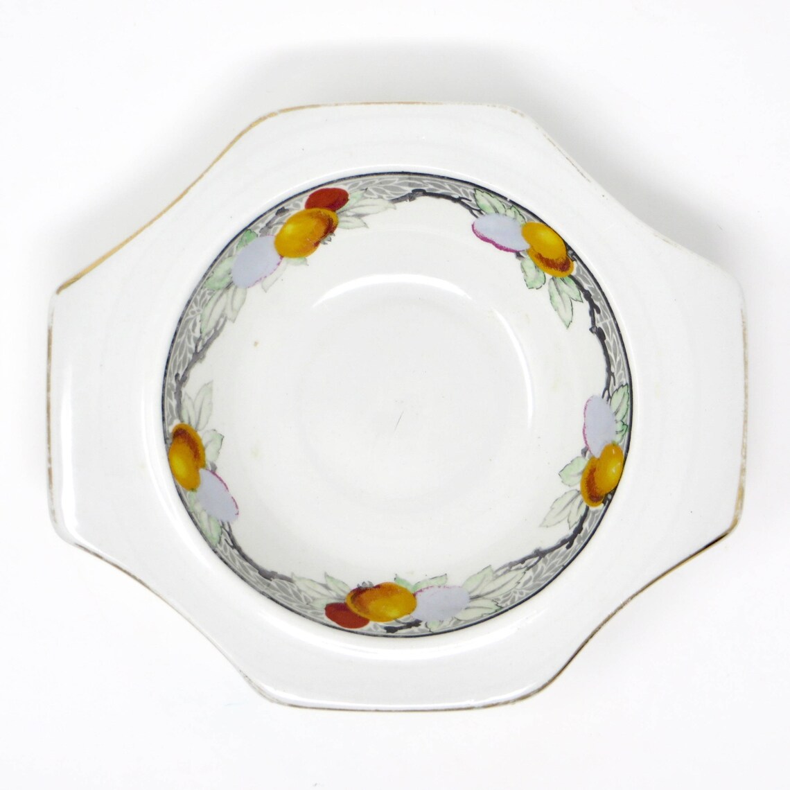 Vintage Art Deco Bowl Solian Ware Soho Pottery Fruit Pattern | Etsy