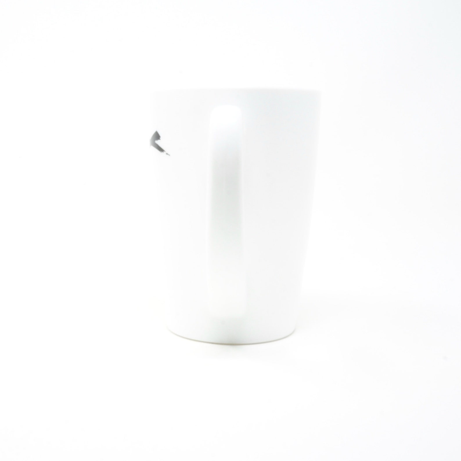 Vintage Brushstroke Mug Glass White Opaque Black Gesture 1980s ...