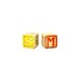 Vintage Toy Block Pair Wood Blocks Red Letter M Yellow Letter - Etsy