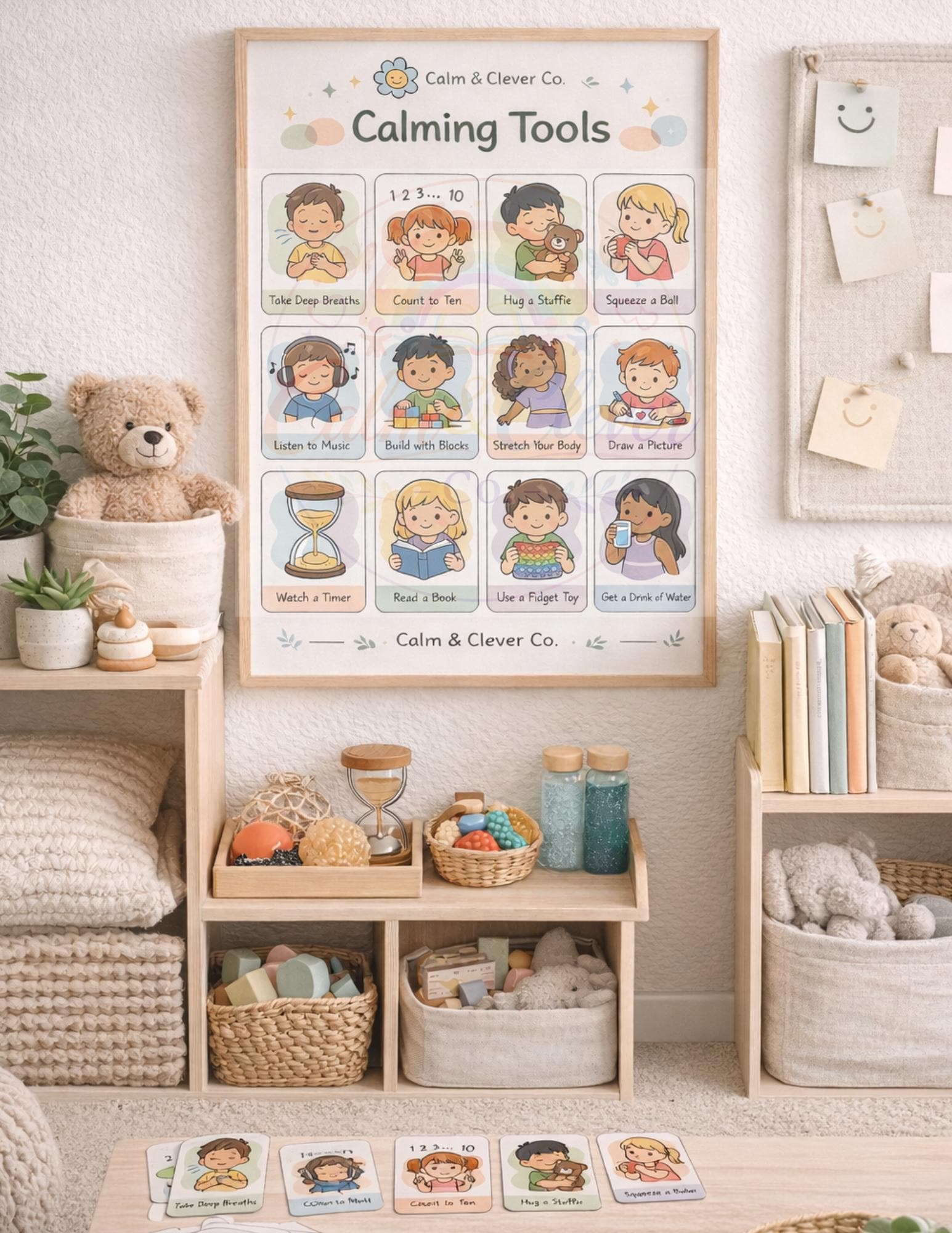 Calm Corner Printable, Calming Tools Poster, Self Regulation for Kids ...