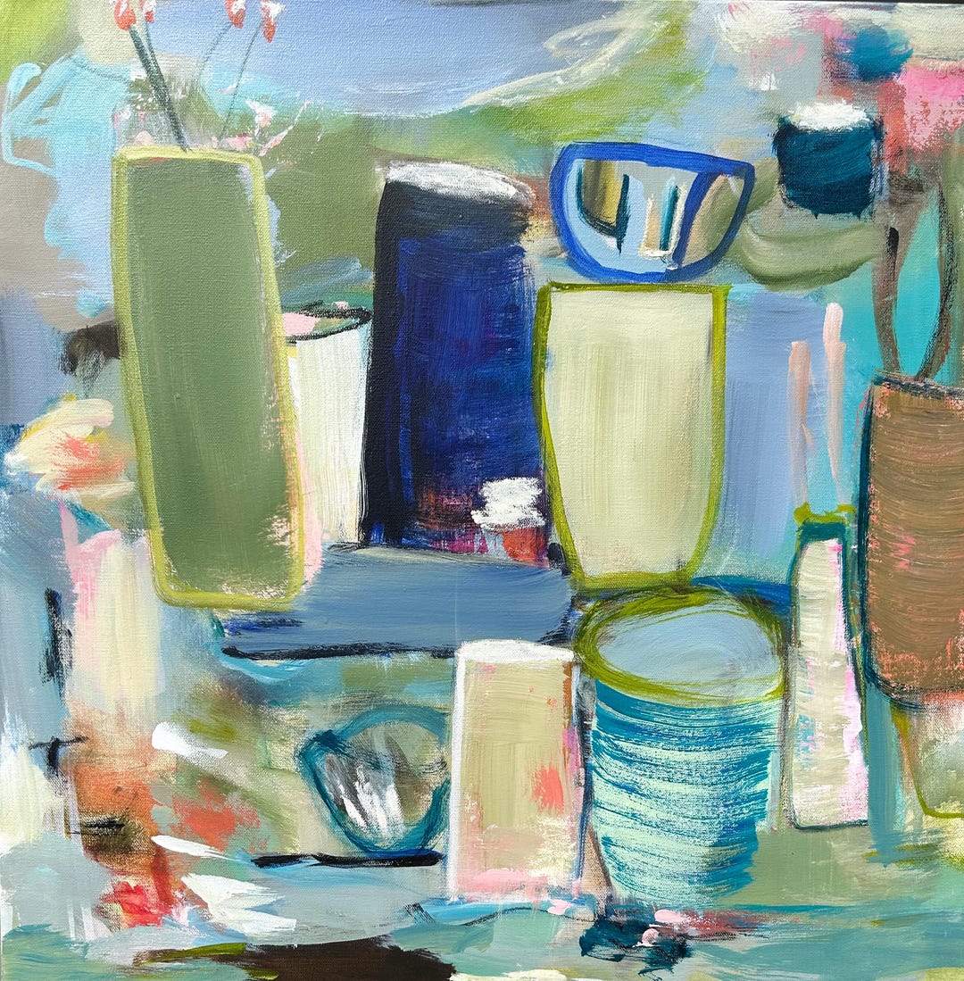 Half Price Sale Abstract Art Original Still Life Painting Gallery Wall ...
