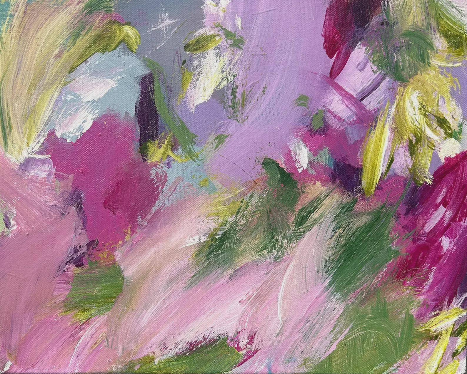 Abstract Art Original Floral Painting Gallery Wall Pink Lavender ...