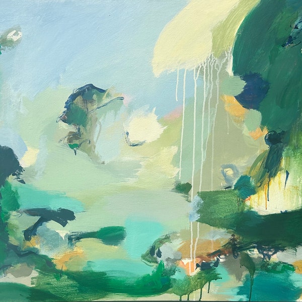 Lime Green Art - Etsy