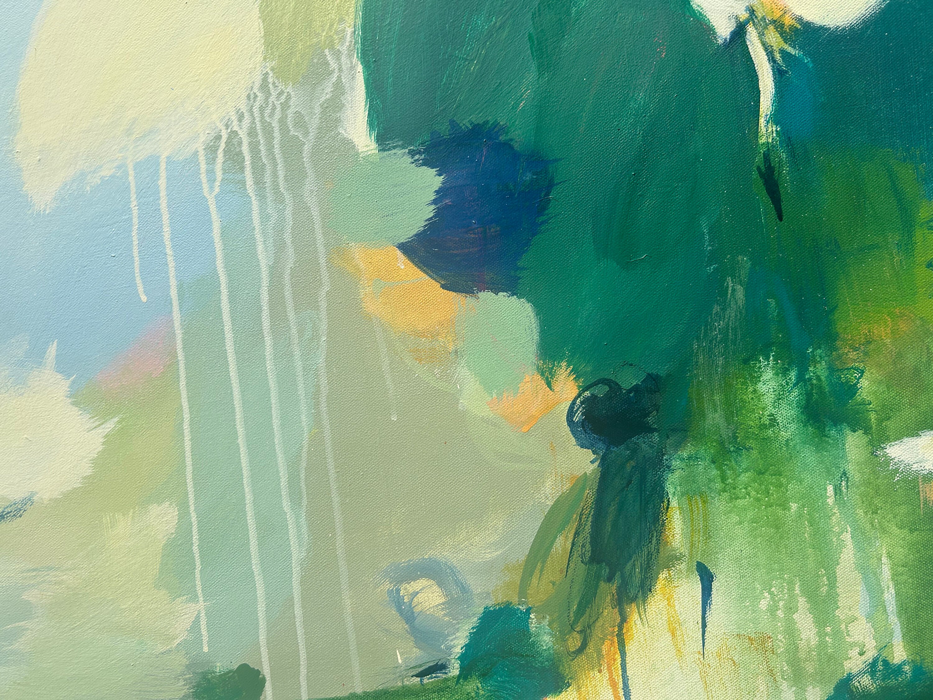 Half Price Sale Abstract Art Original Landscape Painting Emerald Sage ...