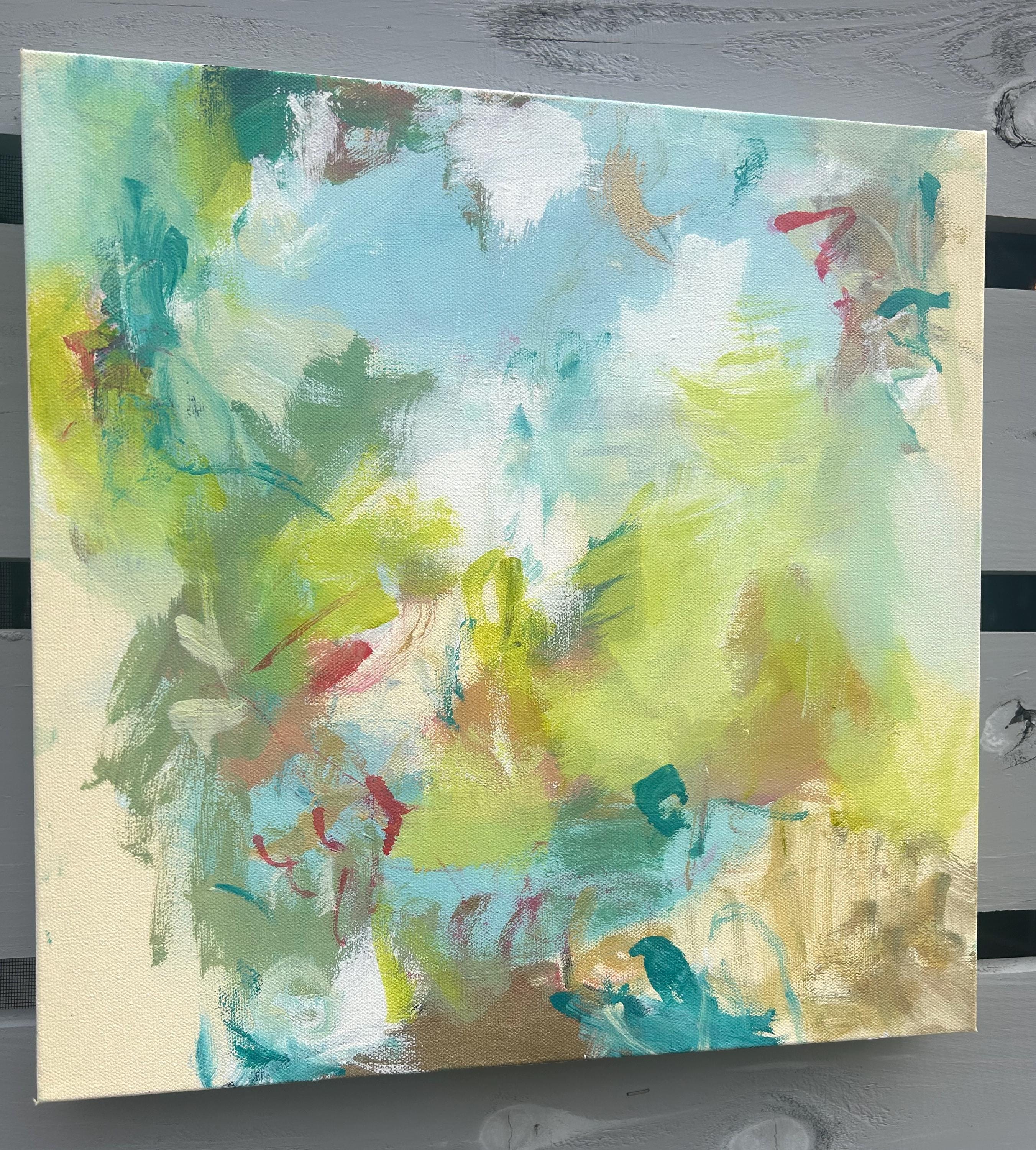Abstract Art Original Painting Gallery Wall Energetic Turquoise Blue ...