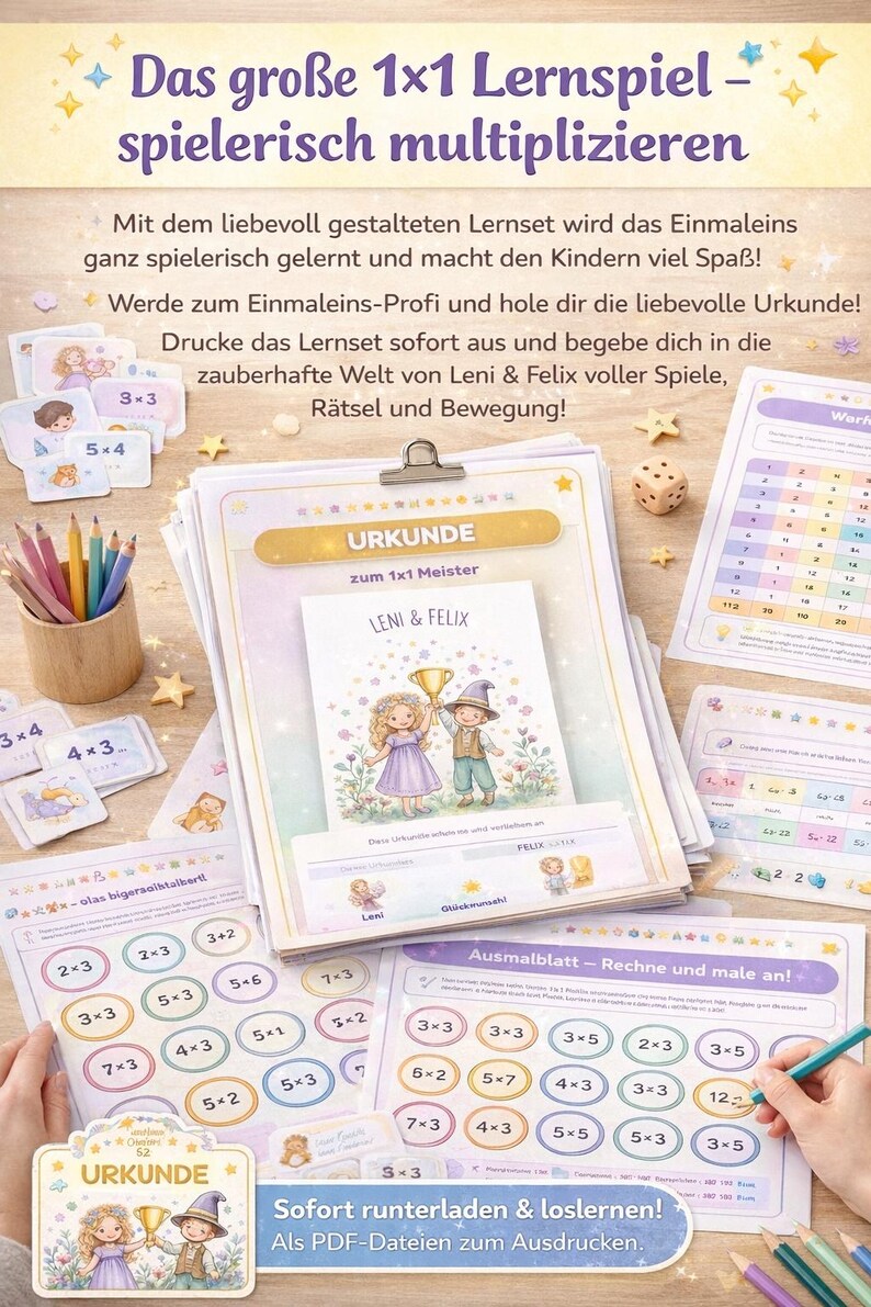 1x1 Learning Game With Leni & Felix – Learn Times Tables Playfully ...