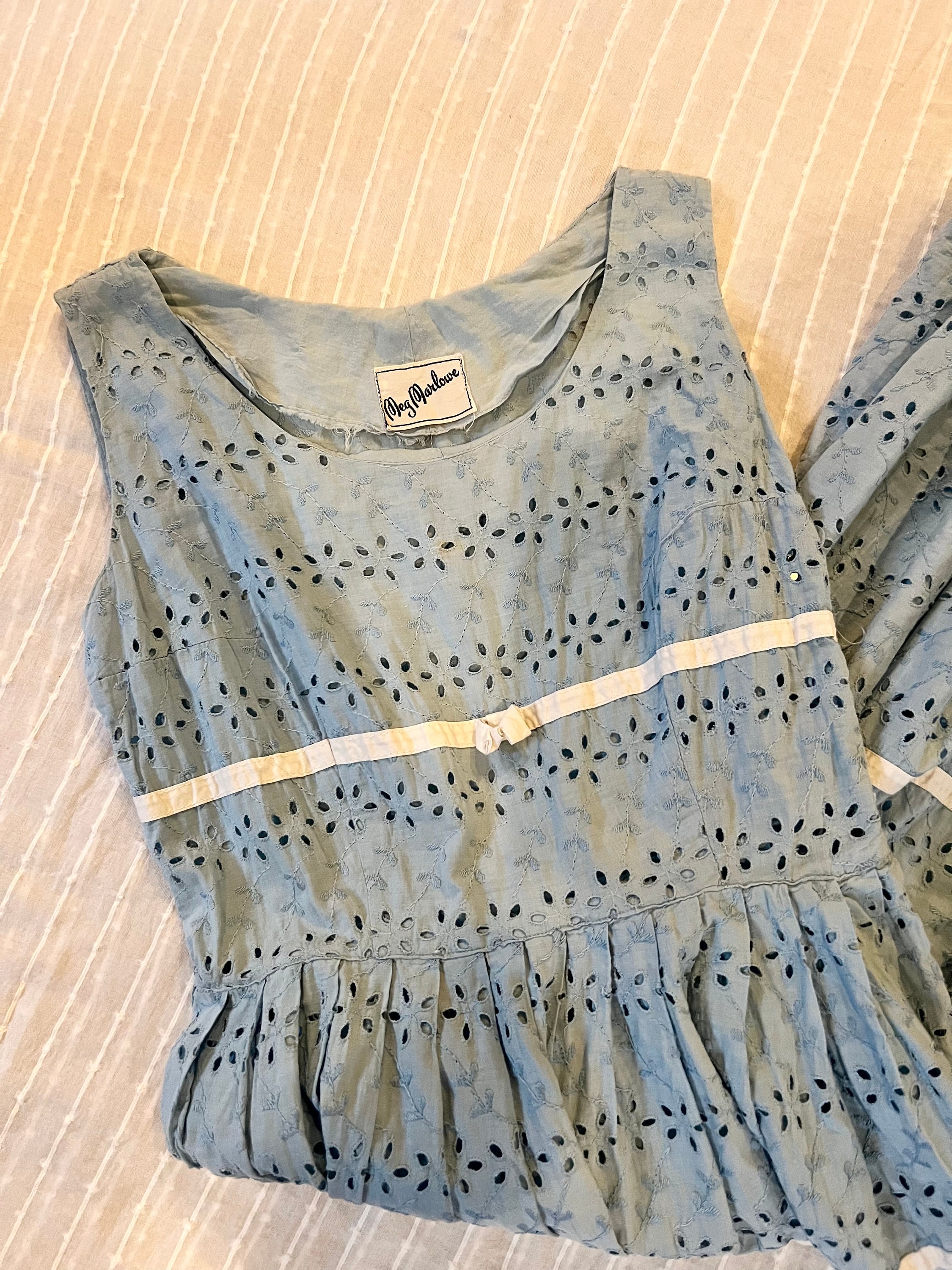 Vintage Meg Marlowe 1950s Eyelet Dress 0 - Etsy