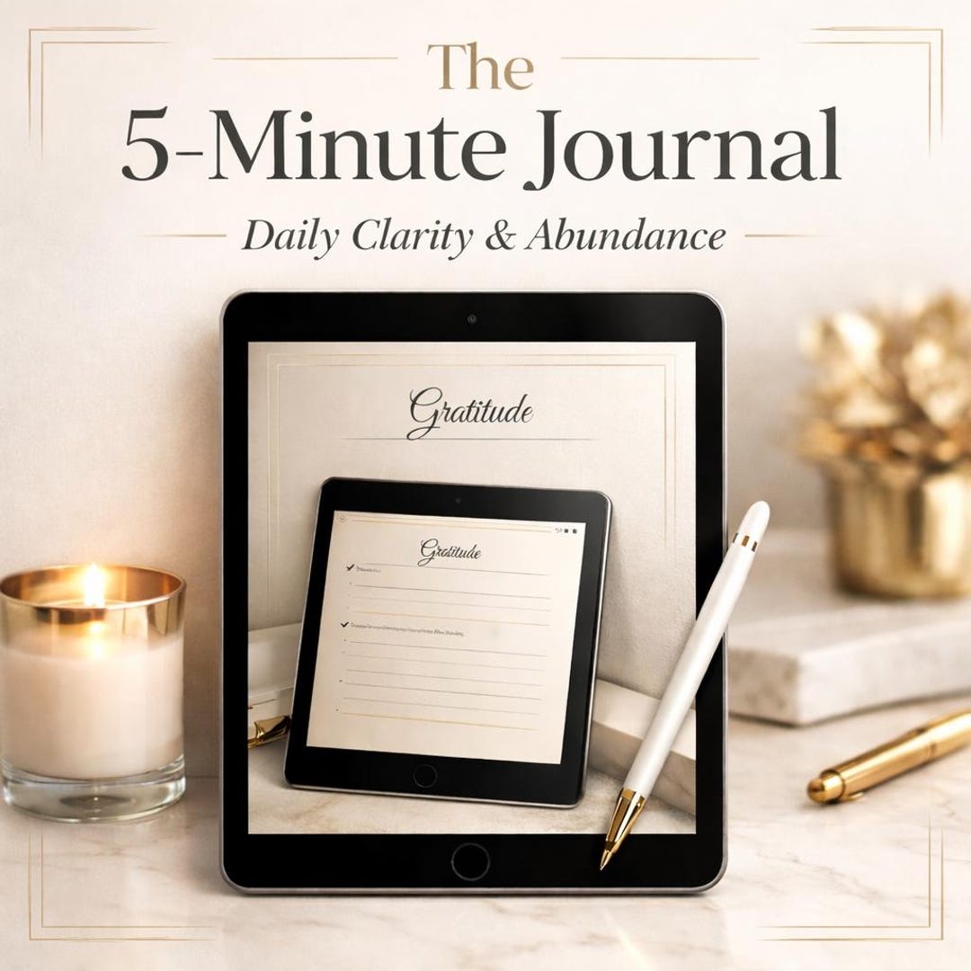 5-minute Gratitude Journal | Daily Reflection & Self-care Notebook ...
