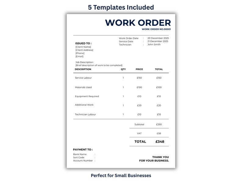 Invoice Template Bundle Canva | Invoice Quote Receipt Estimate Work ...