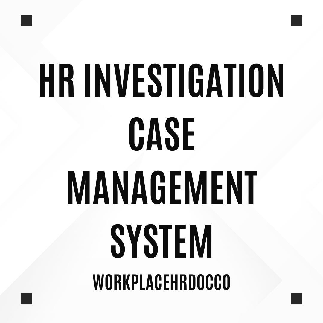 HR Investigation Case Management System | Workplace Investigation ...
