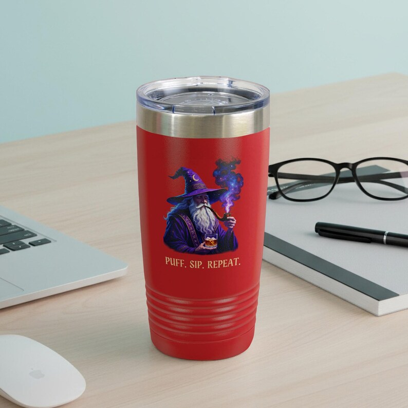 Keep Calm Puff Sip Repeat Tumbler: Wizard Design, 20oz or 40oz - Etsy