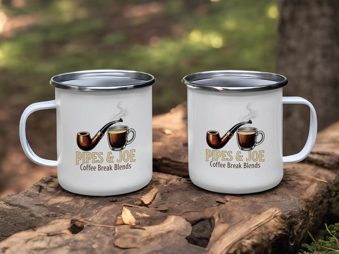 Pipes and Joe Coffee Mug - Classic Pipe Smoker Design - Etsy