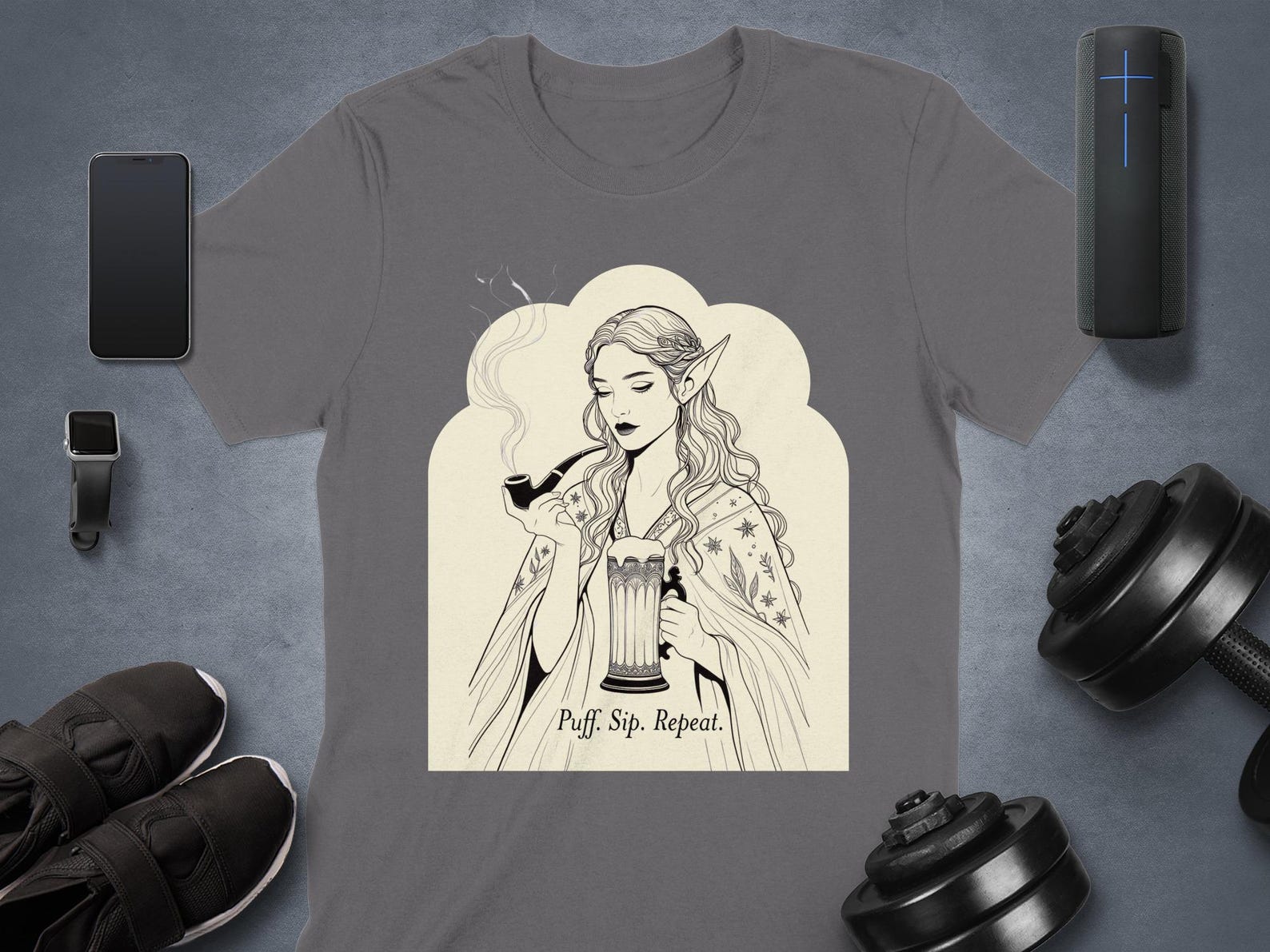 Elf Warrior T-shirt, Fantasy Archer Graphic Tee, Dnd Gamer Gift, Lord ...