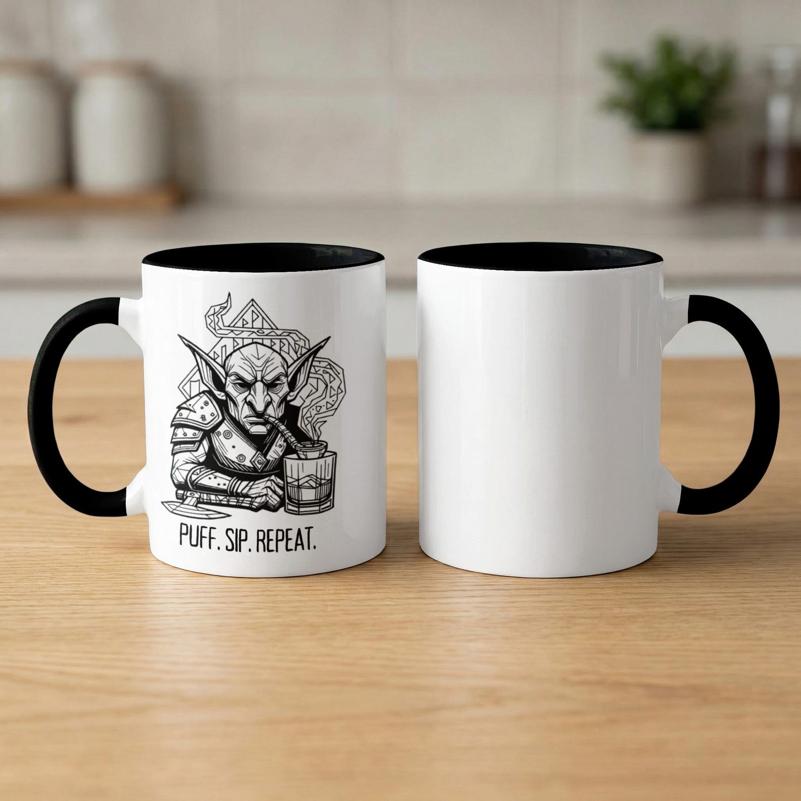 Orc Coffee Mug | Puff Sip Repeat, Fantasy RPG Gamer Gift - Etsy