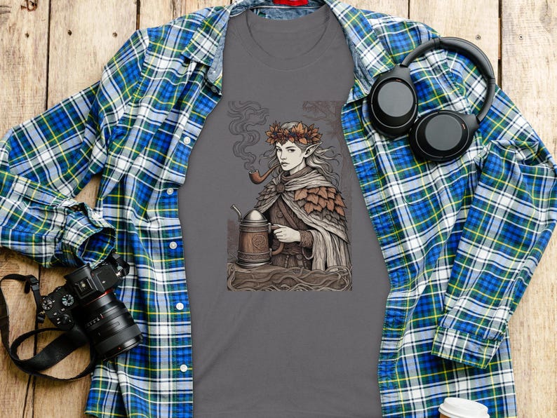 Elf Warrior T-shirt, Fantasy Archer Graphic Tee, Dnd Gamer Gift, Lord ...