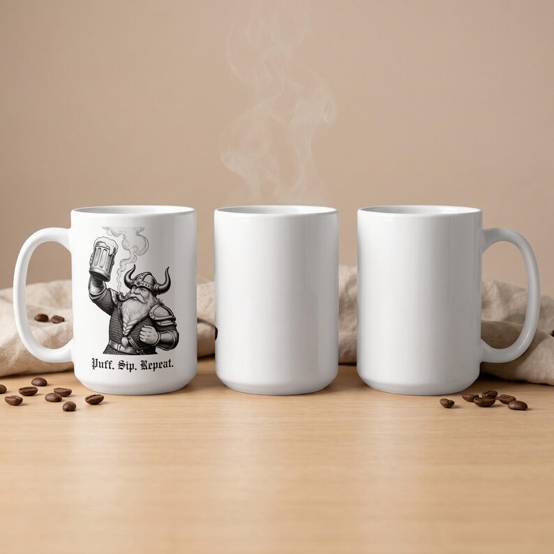 Norse Mythology Mug, Viking Warrior With Horned Helmet (20oz) - Etsy
