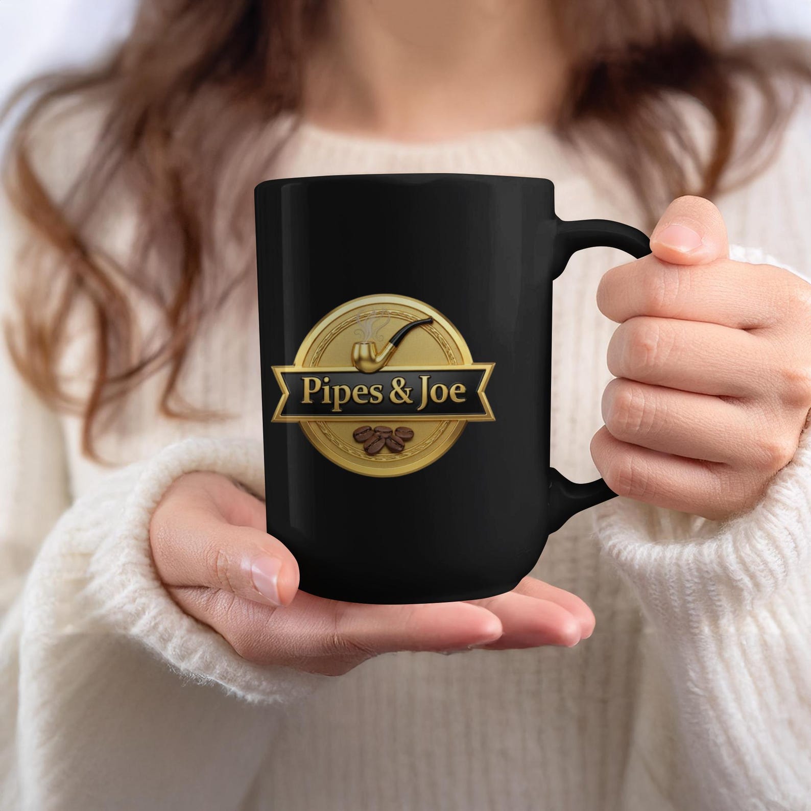 Pipes and Joe Mug: Vintage Style Coffee Cup (black Ceramic or Tumbler ...