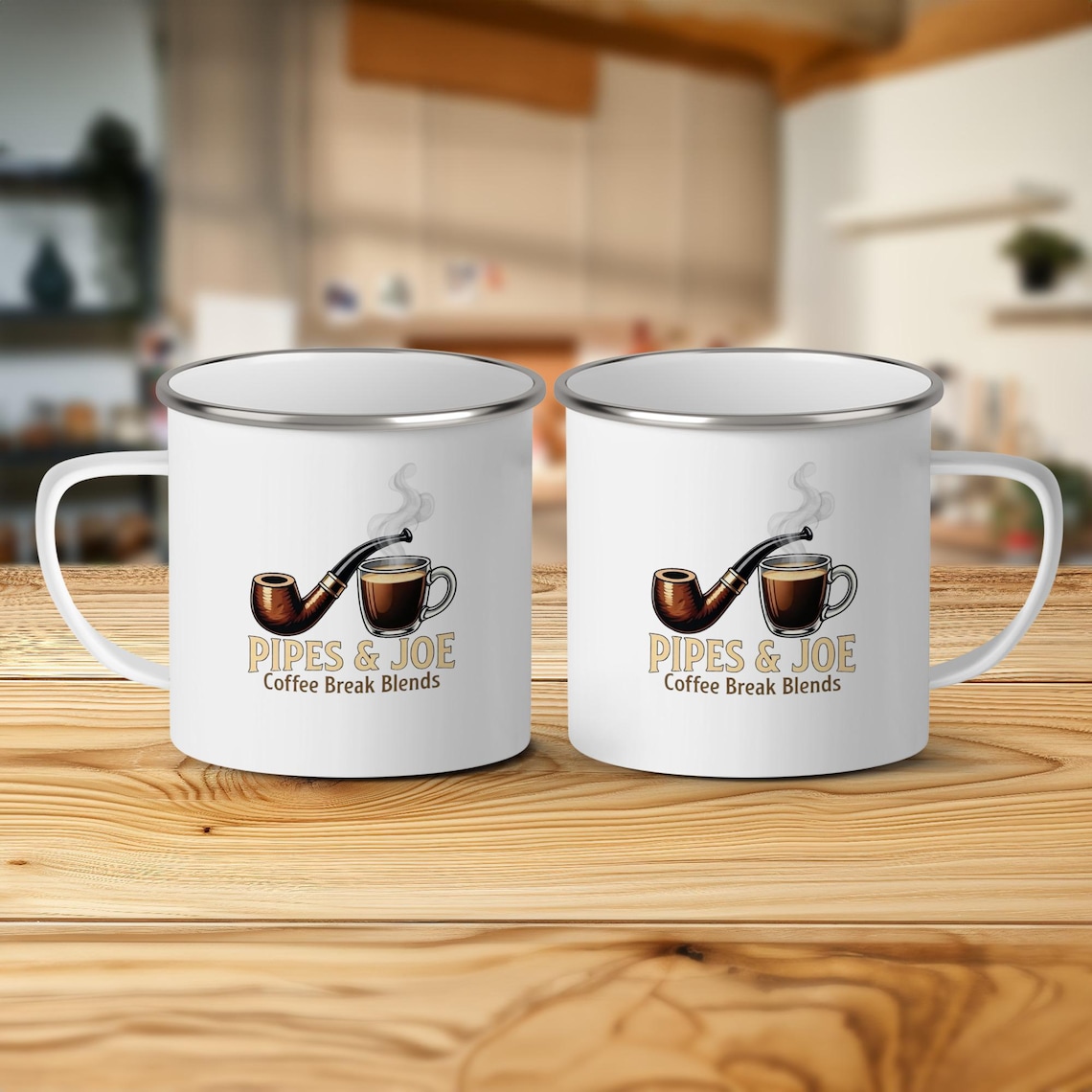 Pipes and Joe Coffee Mug - Classic Pipe Smoker Design - Etsy